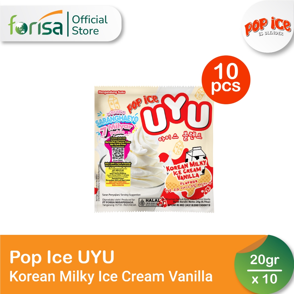 Jual Pop Ice Milk Shake Powder UYU Rasa Korean Milky Ice Cream Vanilla ...