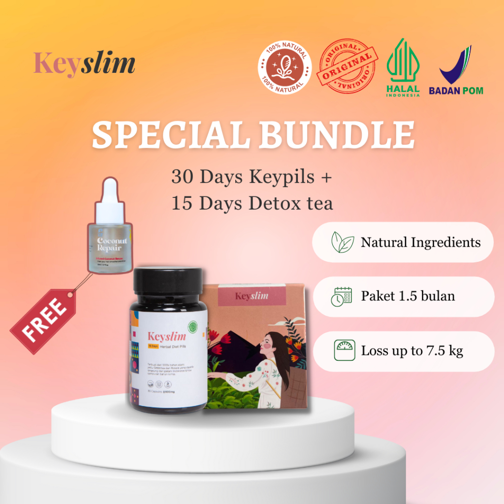Jual [Bundle KS-2] 15 Day Detox tea KEYSLIM + 30 Day KEYPills by Fahira ...