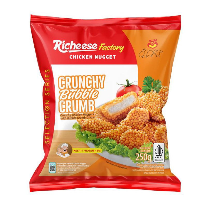 Jual Richeese Factory Nugget Crunchy Bubble Crumb 500gram | Shopee ...
