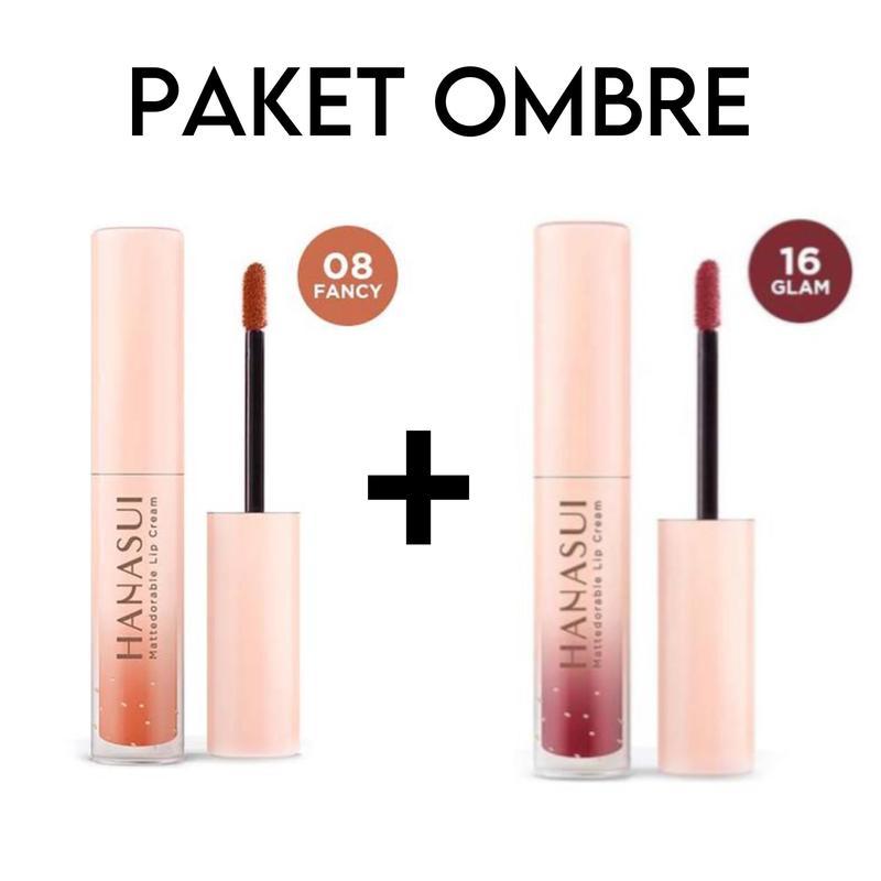 Jual Paket bundling Lipcream hanasui Fancy 08 + Glam 16 | Shopee Indonesia