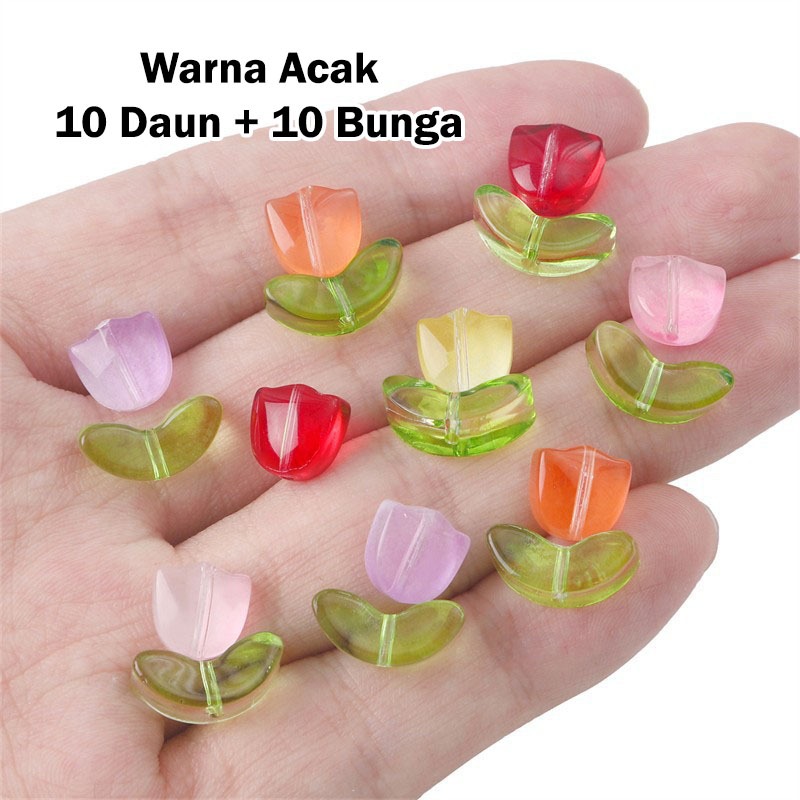 Jual 10 Set Manik-manik Kaca - Tulip type A | Shopee Indonesia