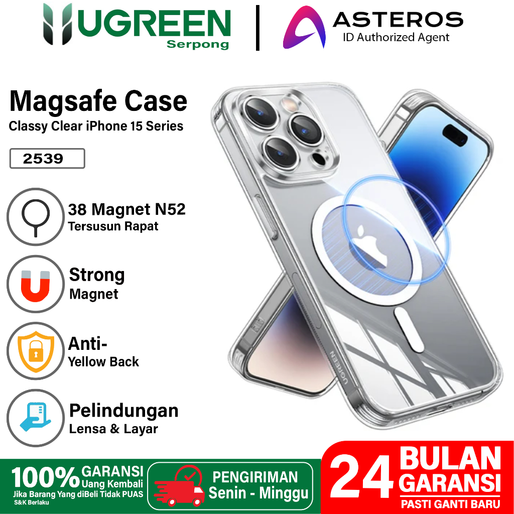 Jual UGREEN Casing Magsafe iPhone 15 Pro Max 15 Pro 15 Clear Casing ...