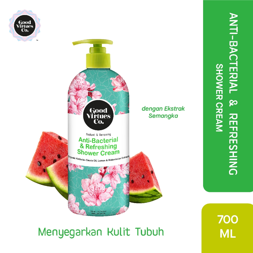 Jual Good Virtues Co. Anti-Bacterial & Refreshing Shower Cream 700ml ...