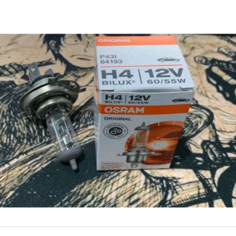 Jual bohlam halogen h4 12volt 65/55 osram per pcs bohlam lampu depan ...