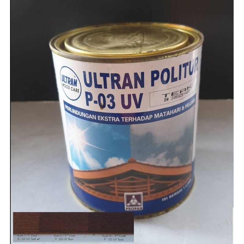 Jual Ultran politur P -03 UV warna teak , untuk exterior | Shopee Indonesia