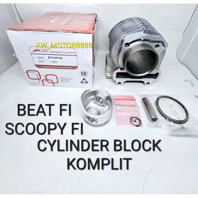 Jual CYLINDER BLOCK BLOK BEAT FI / SCOOPY FI / SPACY FI BLOCK BLOK SEHER KOMPLIT (KAWA) | Shopee ...