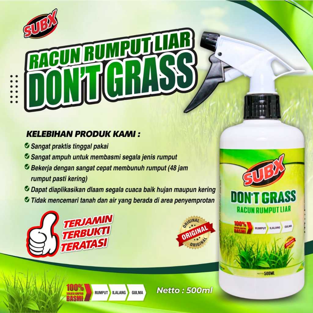 Jual CAIRAN PEMBASMI RUMPUT LIAR,,GULMA DAN ILALANG//DONT GRASS 500ML ...