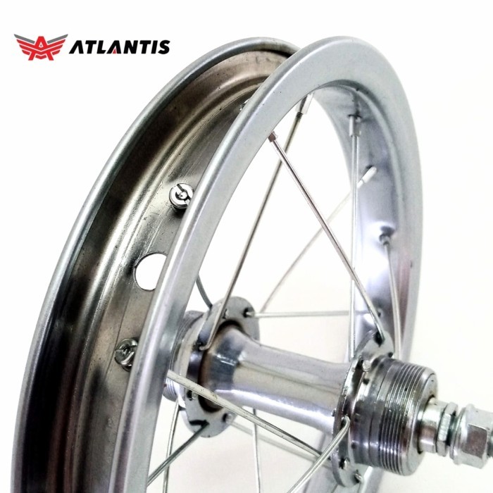 Jual Velg wheelset sepeda ukuran 12 in bagian belakang bahan besi kuat ...