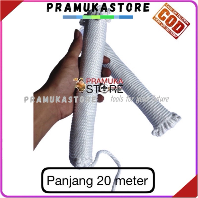 Jual 20 meter Tali pramuka | tali marlon | tali rami | tali serat ...