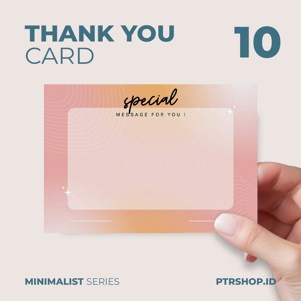 Jual KARTU UCAPAN TERIMA KASIH / KARTU POLOS / THANK YOU CARD / BLANK ...