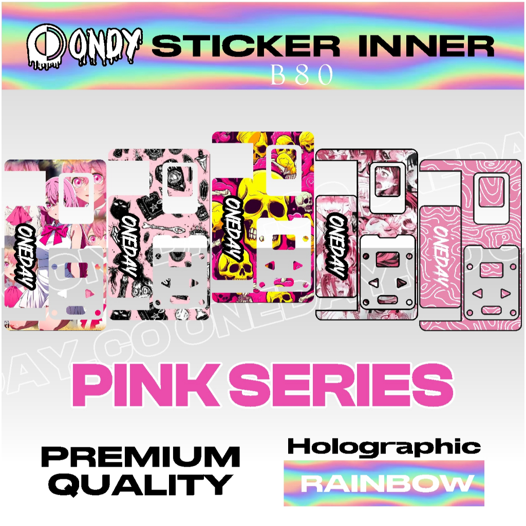 Jual ONDY - STICKER B 80 CUTTING HOLOGRAM BLACK WHITE SERIES LAMINASI ...