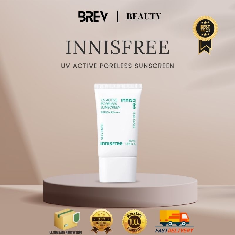 Jual INNISFREE UV Active Poreless Sunscreen SPF50+ PA++++ - 50ml | Shopee Indonesia