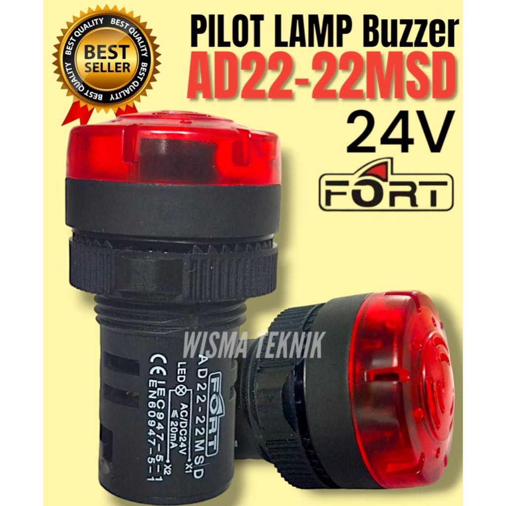 Jual PILOT LAMP BUZZER AD22-22MSD 22mm 24 VDC FORT | Shopee Indonesia