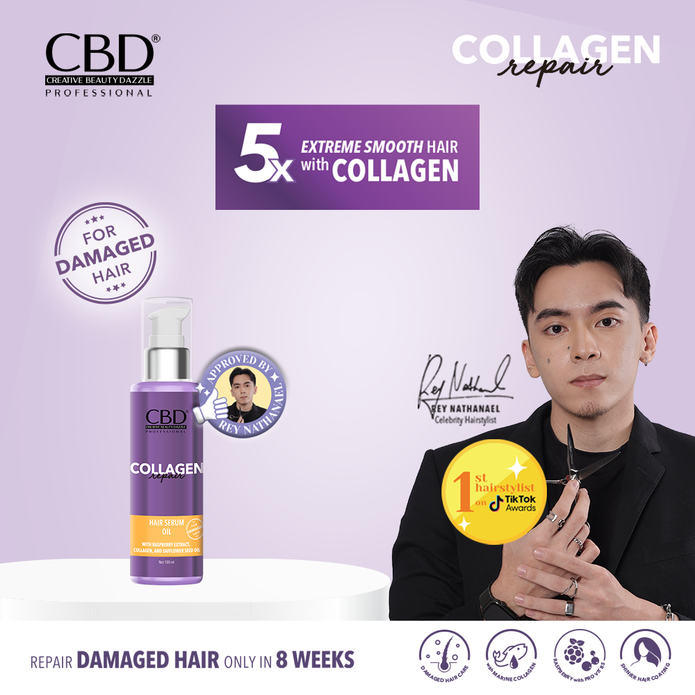 Jual CBD Collagen Repair Hair Serum Oil 100ml | Shopee Indonesia