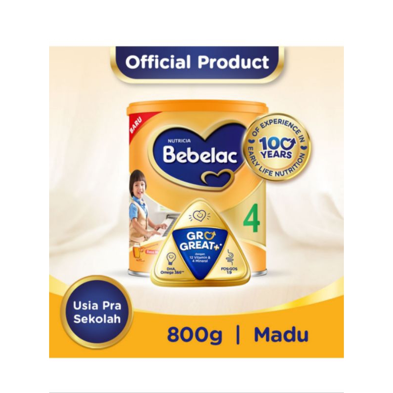 Jual Bebelac 4 Susu Pertumbuhan Fos & Gos Madu 800gr | Shopee Indonesia
