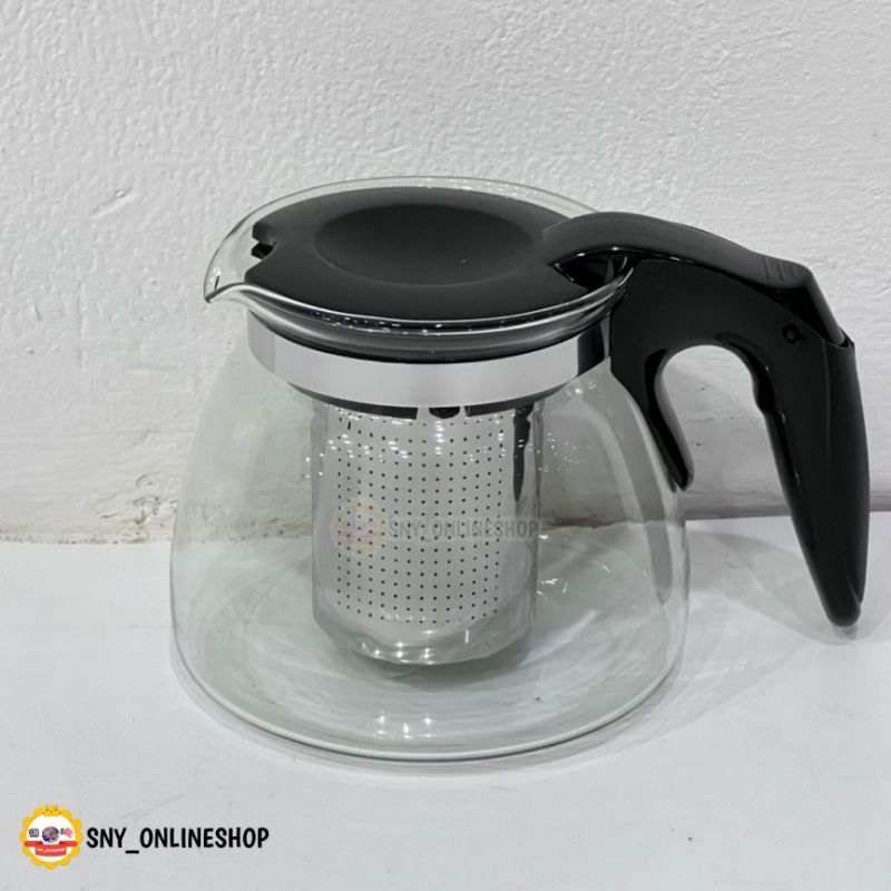Jual Teko Kaca Teh 700ml Saringan / Glass Tea Pot Coffee Infuser ...