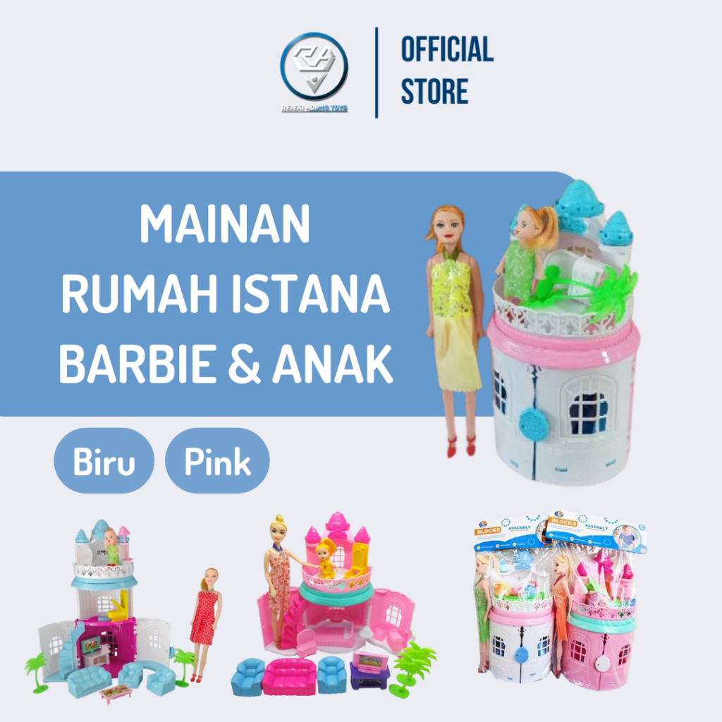 Jual Mainan Anak Assembly Building Dream Castle Istana Boneka / Rumah Rumahan Istana Berbie Dan ...