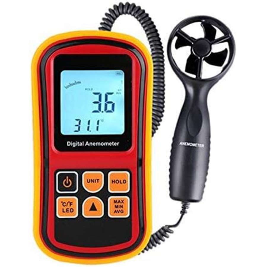 Jual Alat Ukur Kecepatan Angin Digital Anemometer Wind Speed Air Meter ...