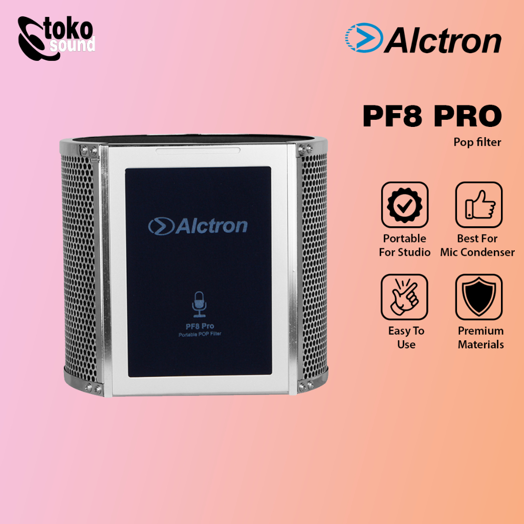 Jual ALCTRON PF8 PRO - Professional Vocal Booth With Pop Filter ...