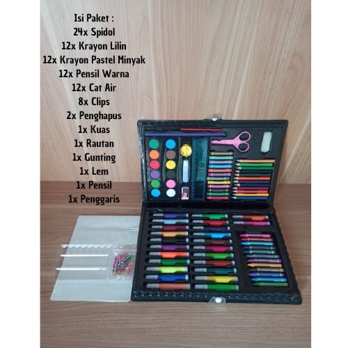 Jual Crayon 86 pcs|crayon warna cerah|Oil Pastel Crayon 86pc Macam ...
