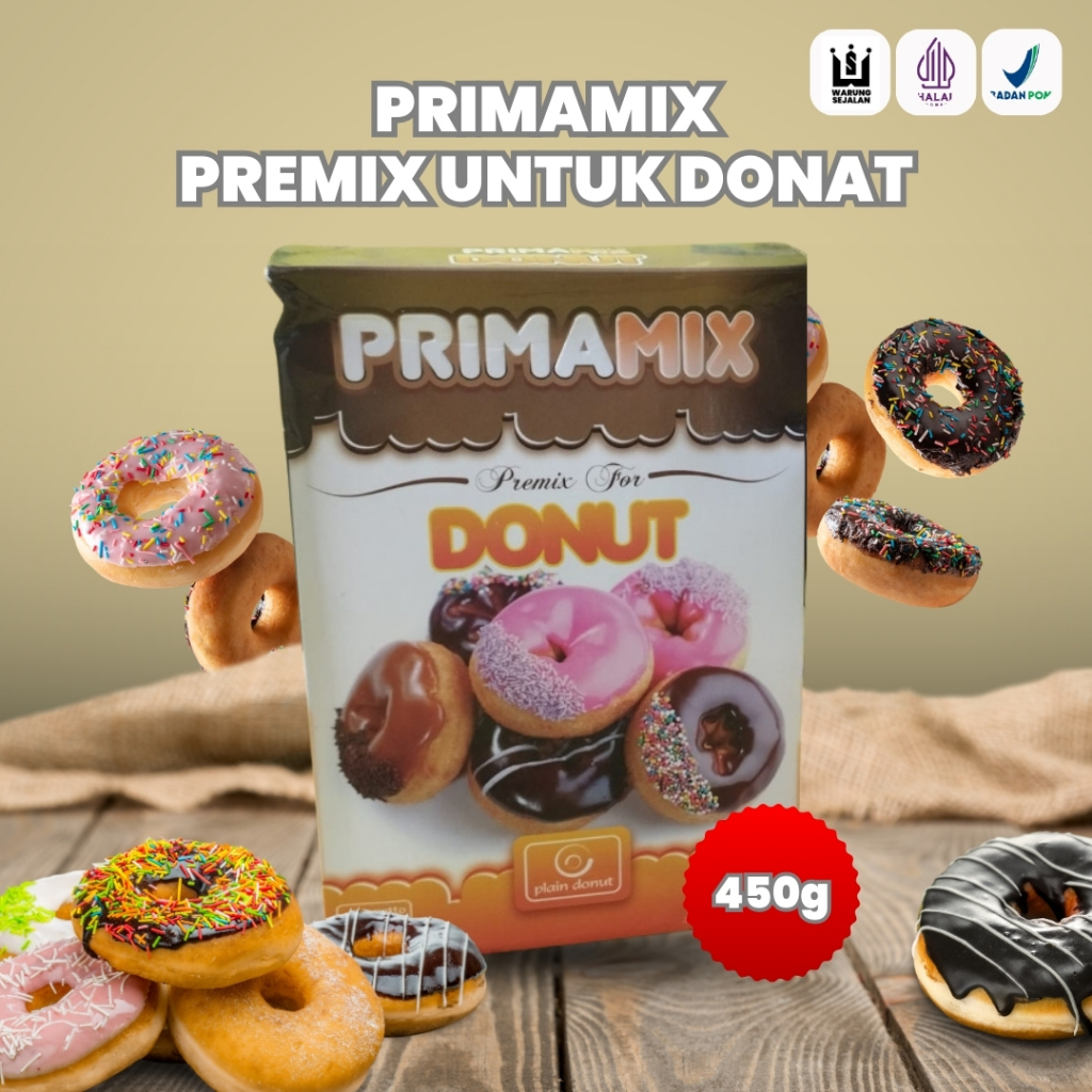 Jual tepung premix Donat PRIMAMIX - Premix untuk Donat (450 gr ...