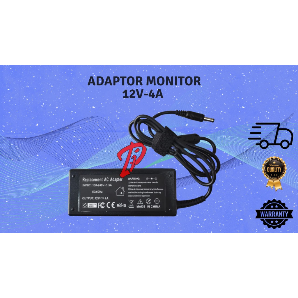 Jual Adaptor Universal untuk Monitor Led / LCD 12V - 4A jack 5.5*2.5 ...