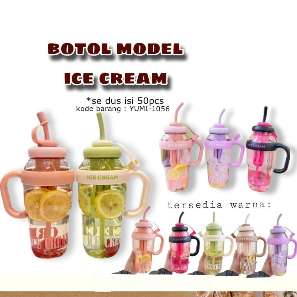 Jual BOTOL ICE CREAM // BOTOL MINUM ICE CREAM LUCU VIRAL | Shopee Indonesia