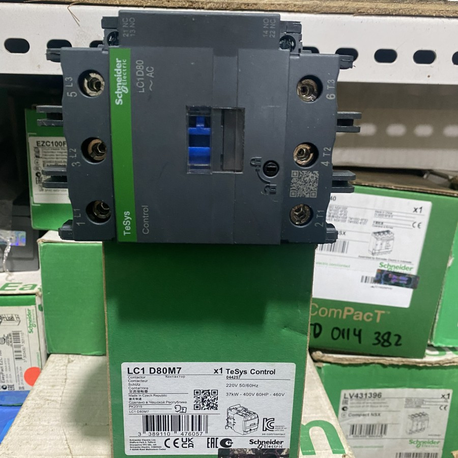 Jual Kontaktor / Contactor schneider LC1D80M7 / LC1D80 220V AC NEW ...