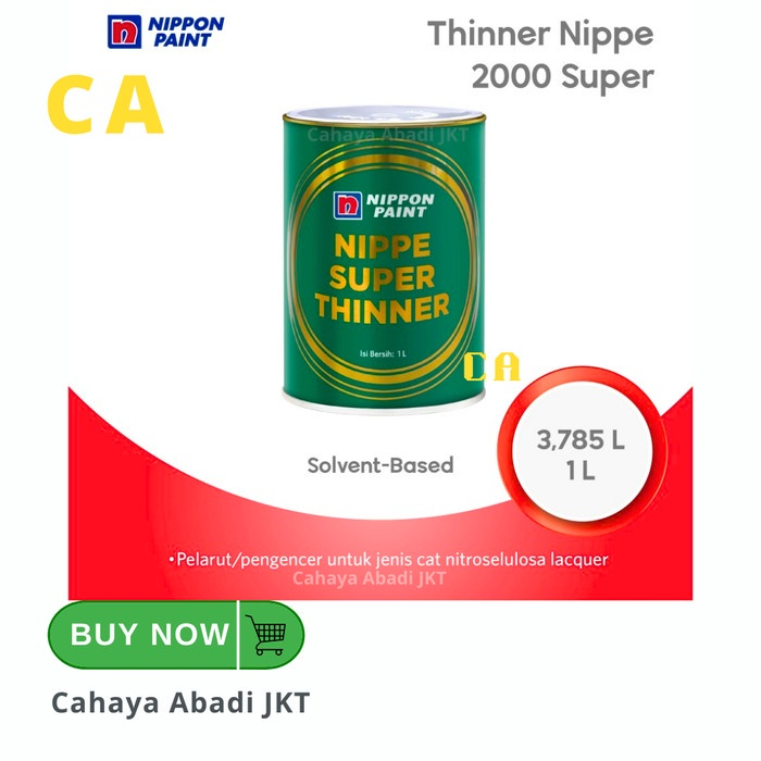 Jual Thinner Nippe 2000 SUPER -1L- Pelarut Thinner Acrylic NIPPON PAINT | Shopee Indonesia
