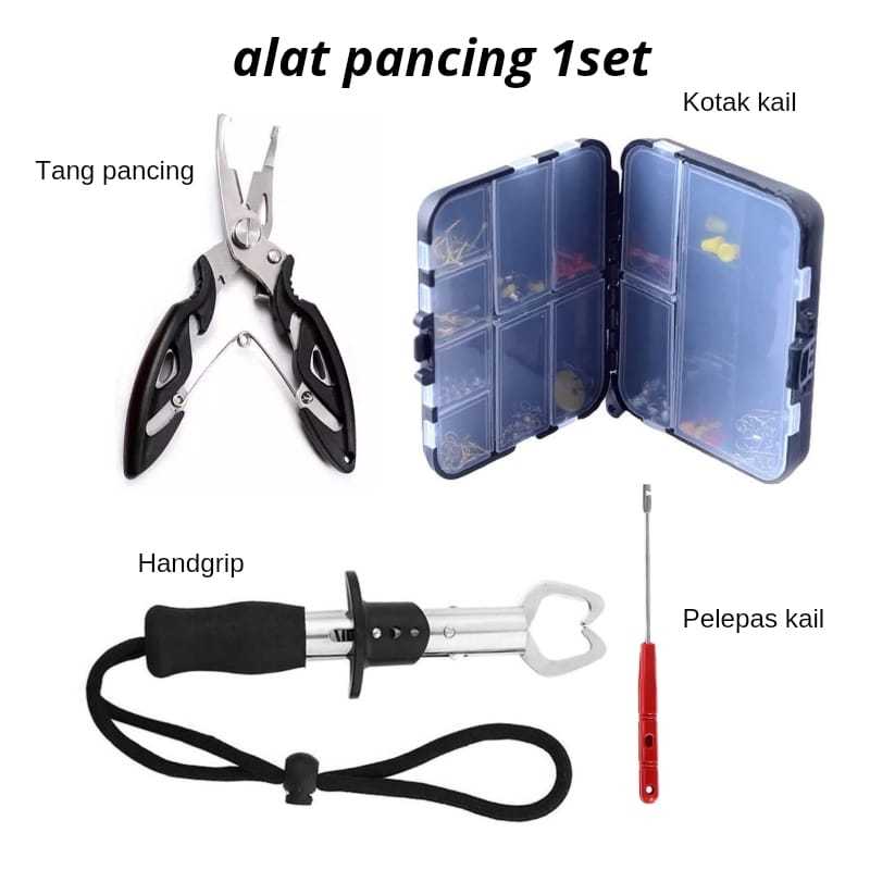 Jual Peralatan mancing set tang kail pancing mata kail kotak kail ...