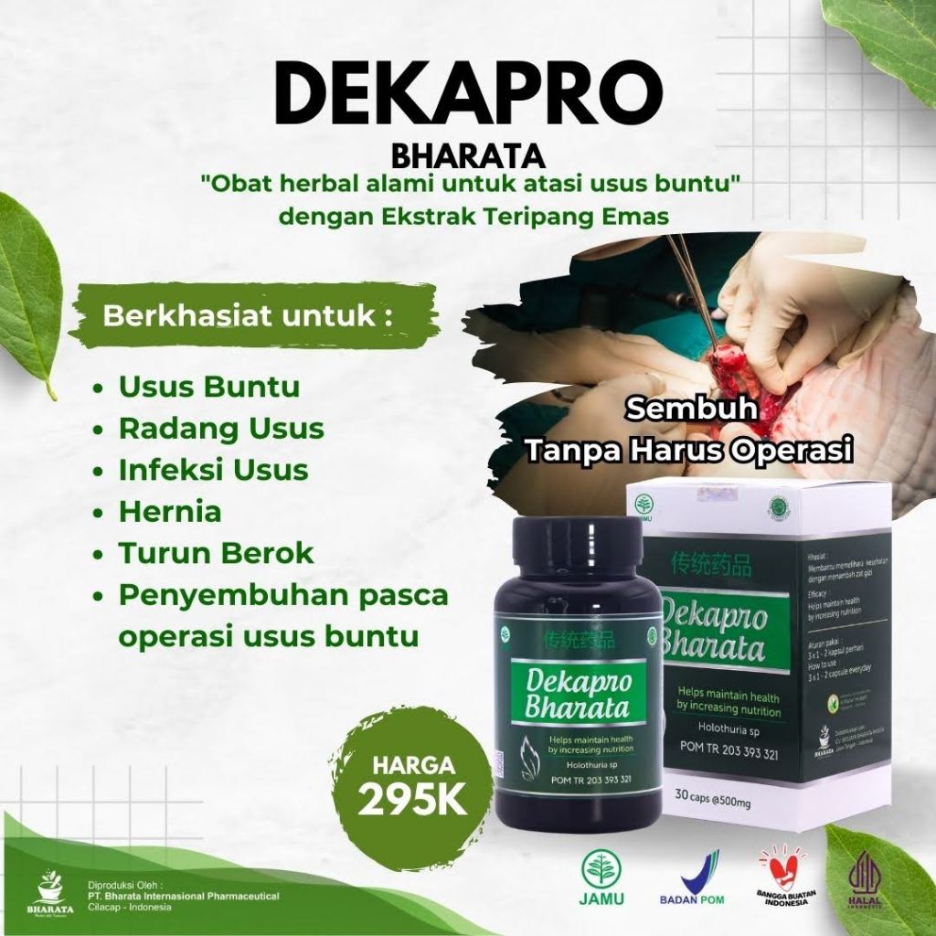 Jual Obat Varikokel Dekapro Bharata Kemasan 30 Kapsul Bergaransi Bpom ...