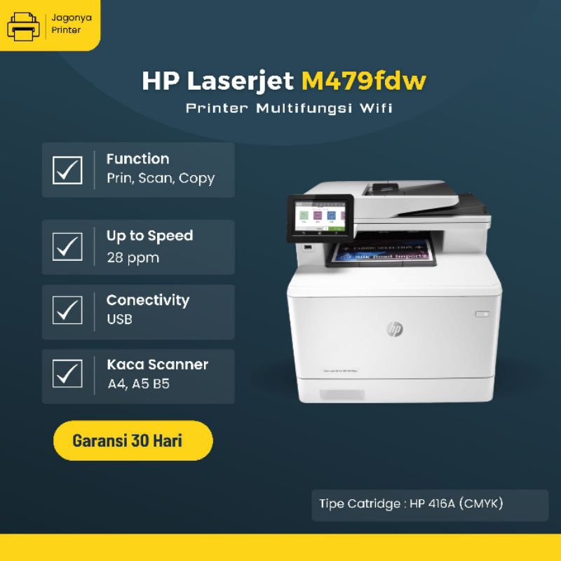 Jual Printer HP Color Laserjet Pro M479fdw A4 28ppm Print All-in-One ...