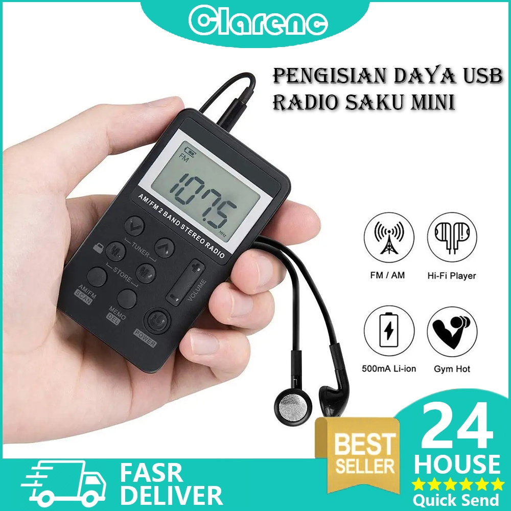 Jual Radio /radio mini portable /radio AM/FM digital /Dengan baterai ...