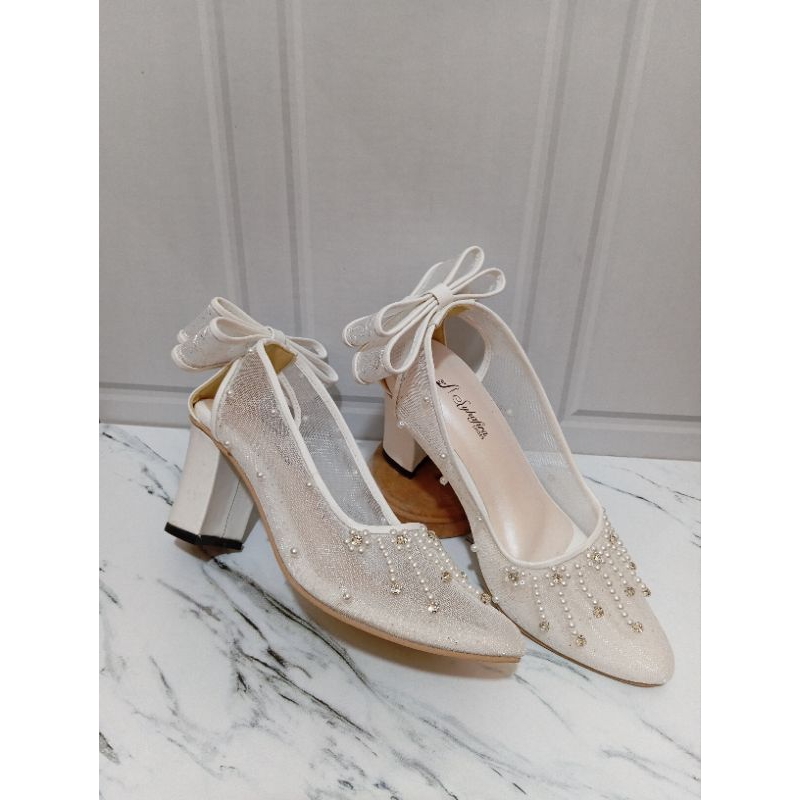 Jual Syhafira _ Anggelina wedding Shoes Sepatu Pengantin Heels Wisuda ...