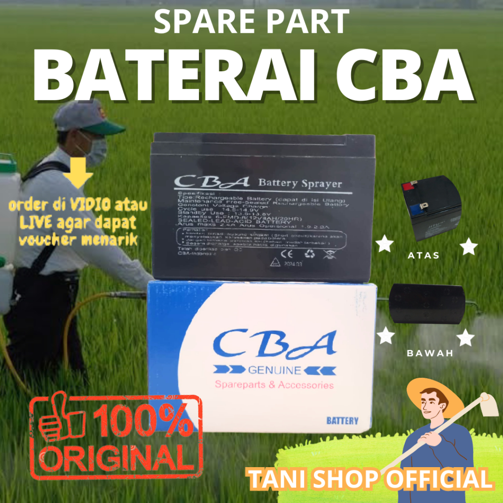 Jual Baterai CBA 12V 8AH untuk Sprayer Elektrik - Aki Kering Tahan Lama | Shopee Indonesia