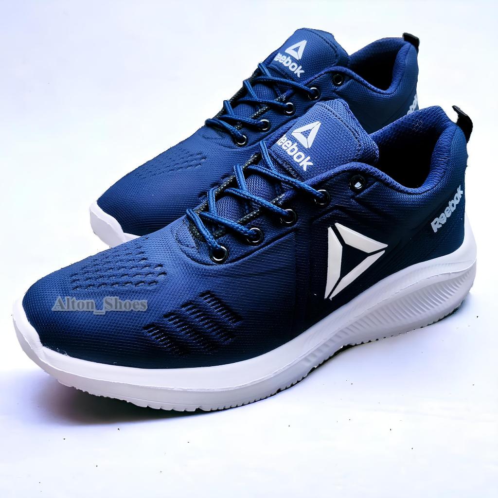 Jual Sepatu rebook klasik navy mesh running mens premium / sepatu pria ...