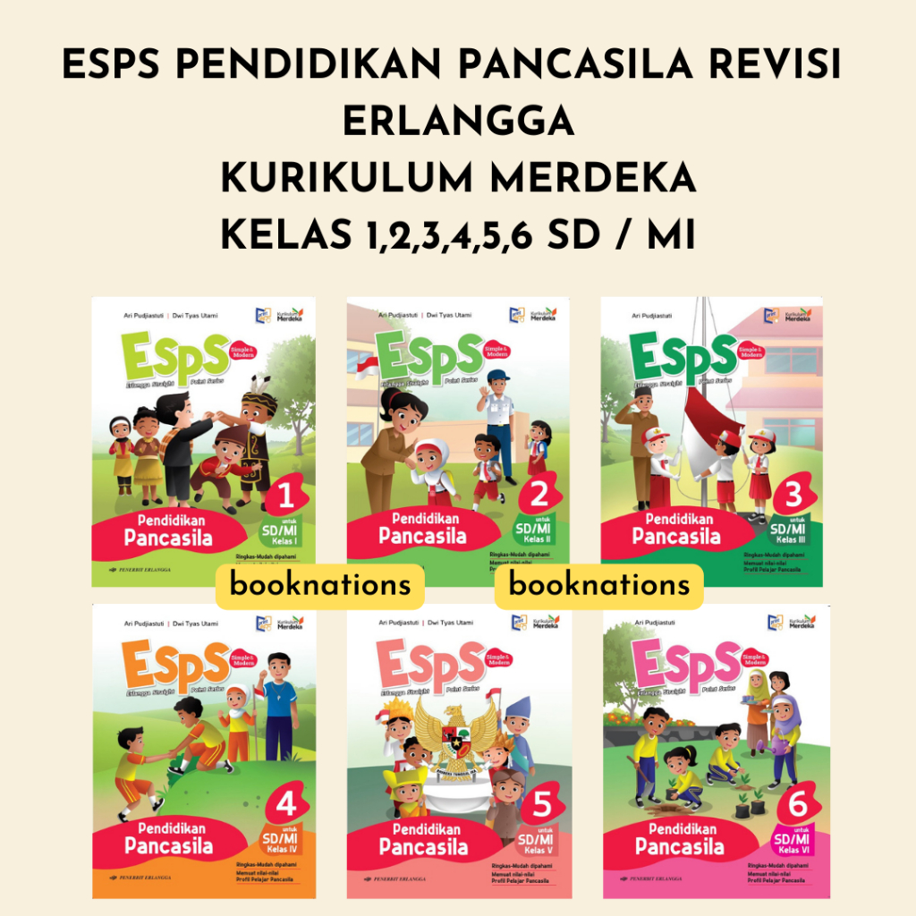 Jual Buku ESPS PENDIDIKAN PANCASILA REVISI kelas 1 2 3 4 5 6 SD ERLANGGA Kurikulum Merdeka ...