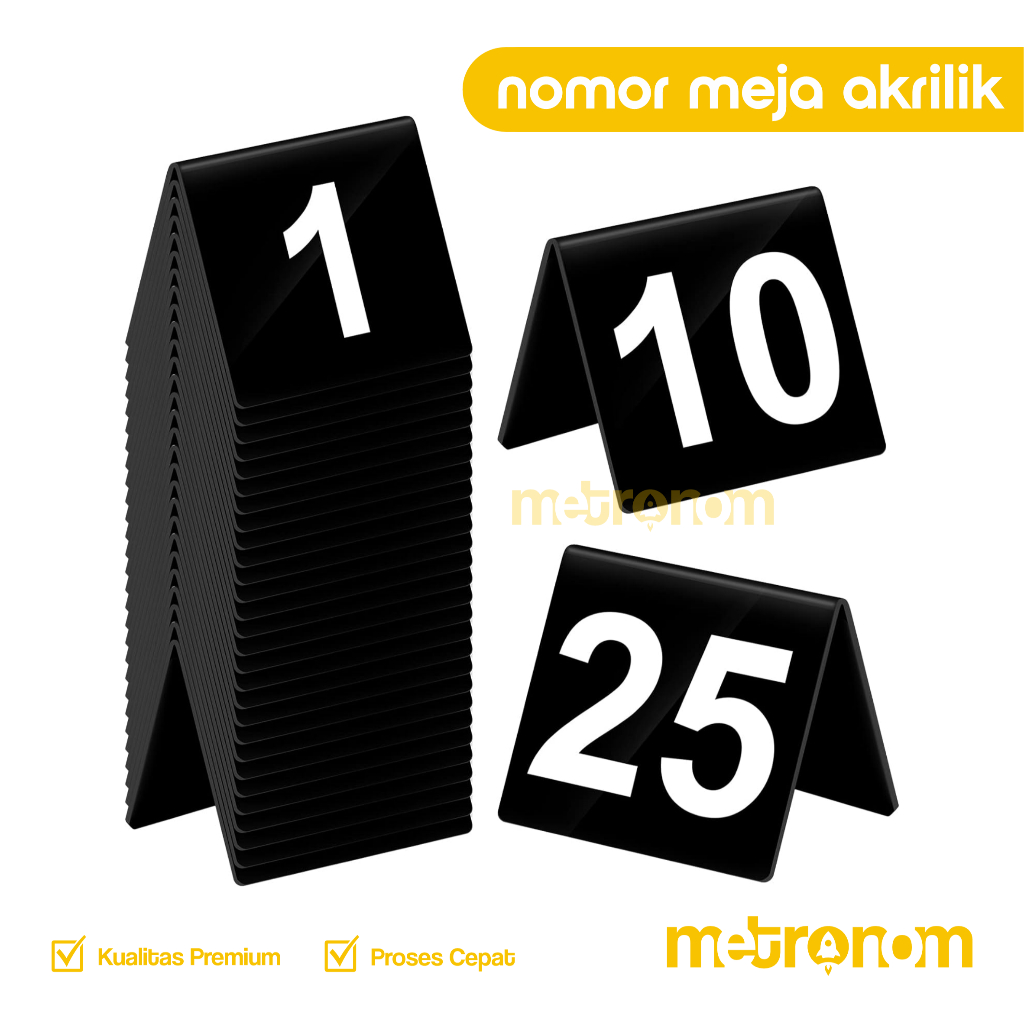 Jual Nomor Meja Akrilik Table Number Dekorasi Cafe Warung Kekinian ...
