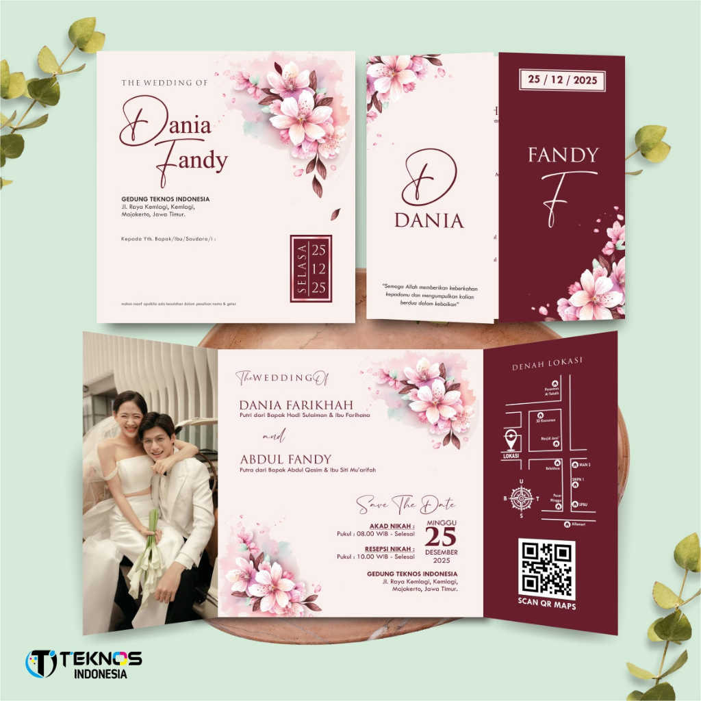 Jual UNDANGAN PERNIKAHAN GLOSSY FULL COLOUR ELEGANT - UNDANGAN NIKAH ...