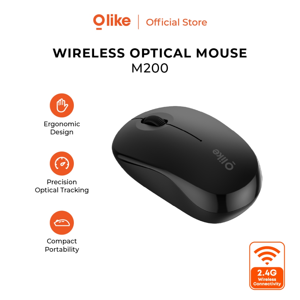 Jual Mouse Wireless 1200 DPI OLIKE M200 Wireless Mouse 2.4G | Shopee ...