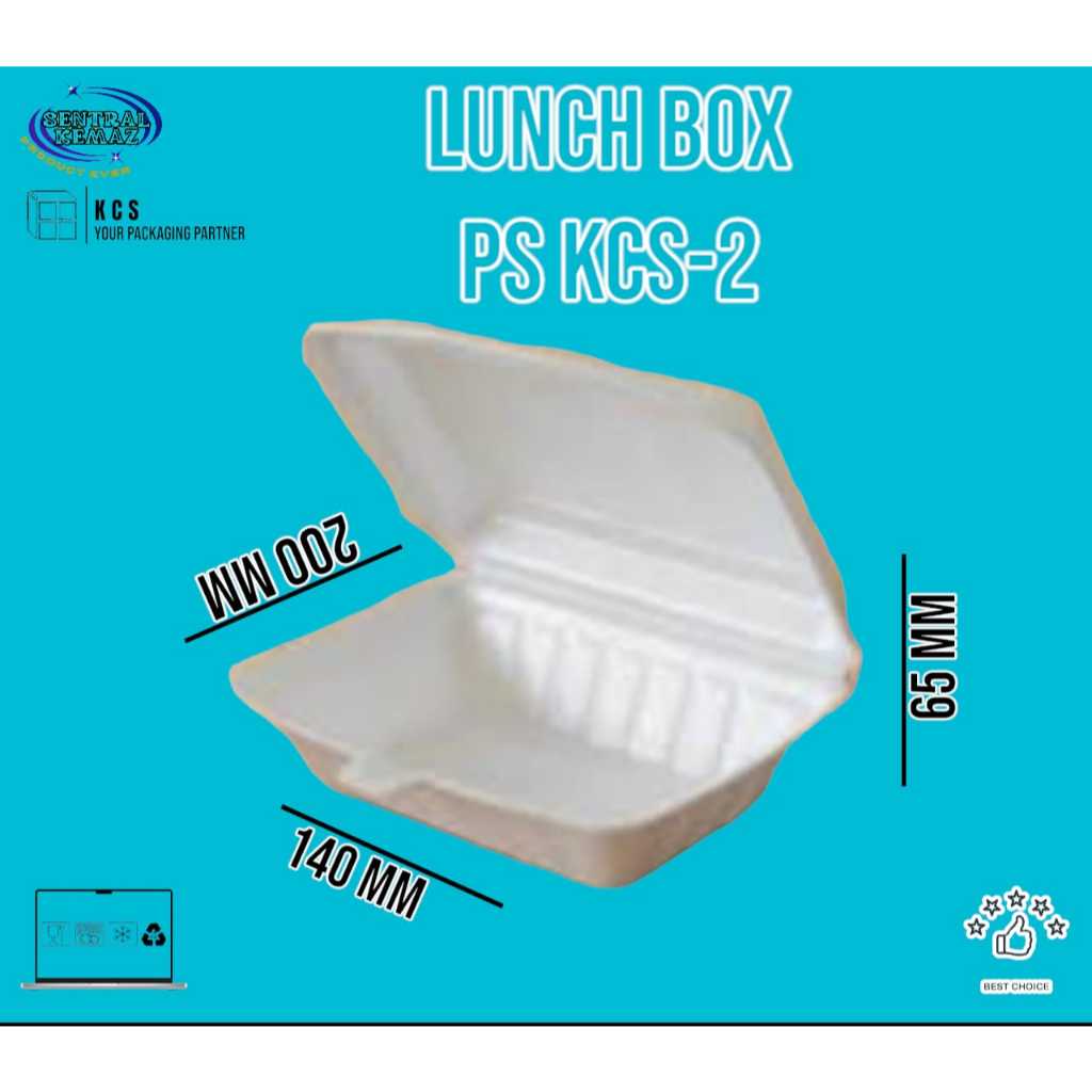 Jual TEMPAT MAKAN FOAM /TEMPAT SNACK /LUNCH BOX KCS 2 ISI 100 PCS/1SLOP ...