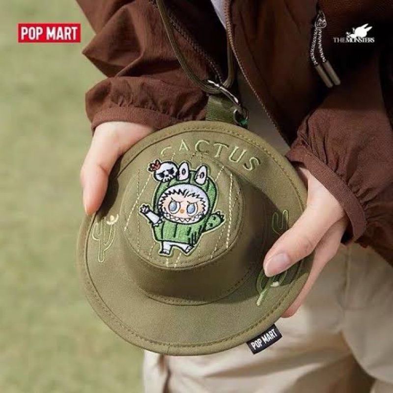 Jual Labubu The Monster Bucket Hat Mini Bag (Cactus - Green Army ...
