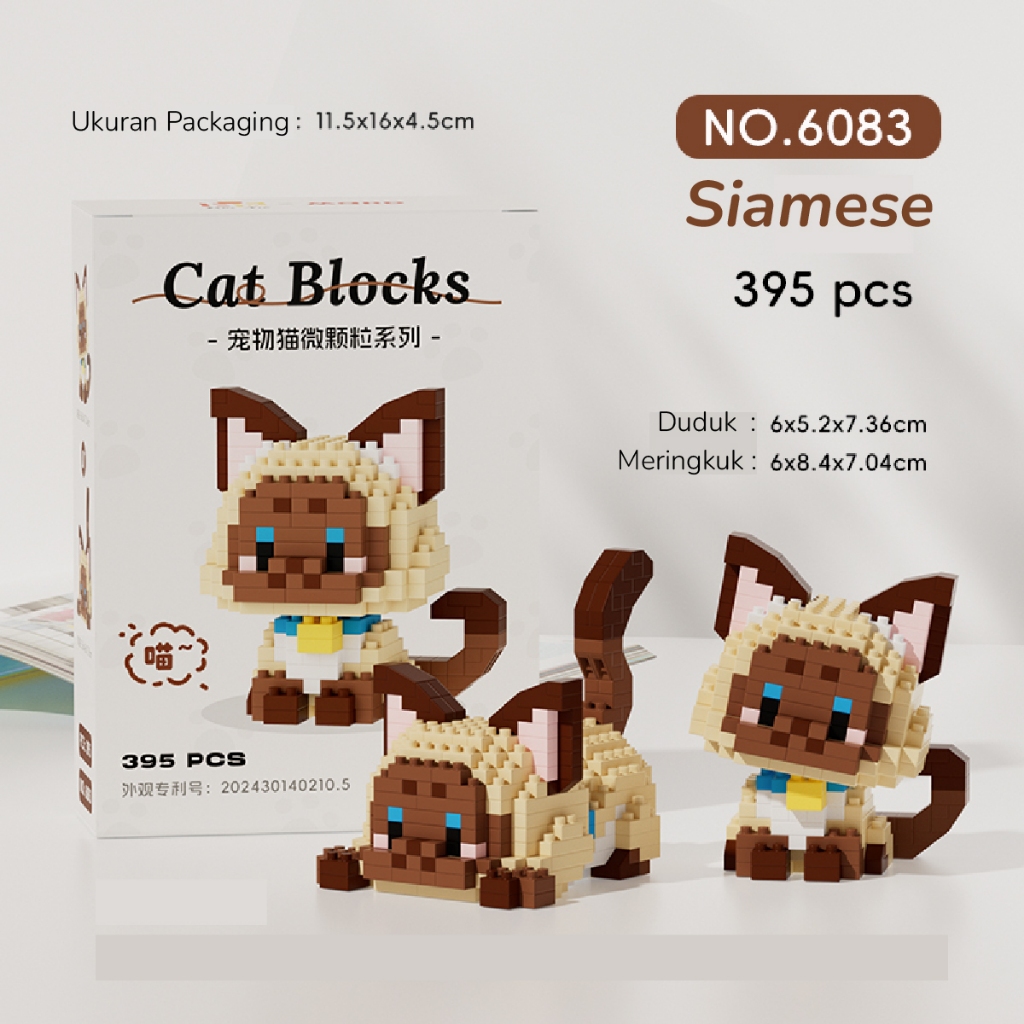 Jual BLOCK CITY - Mard Cat Block Puzzle Brick Balok susun kucing ...