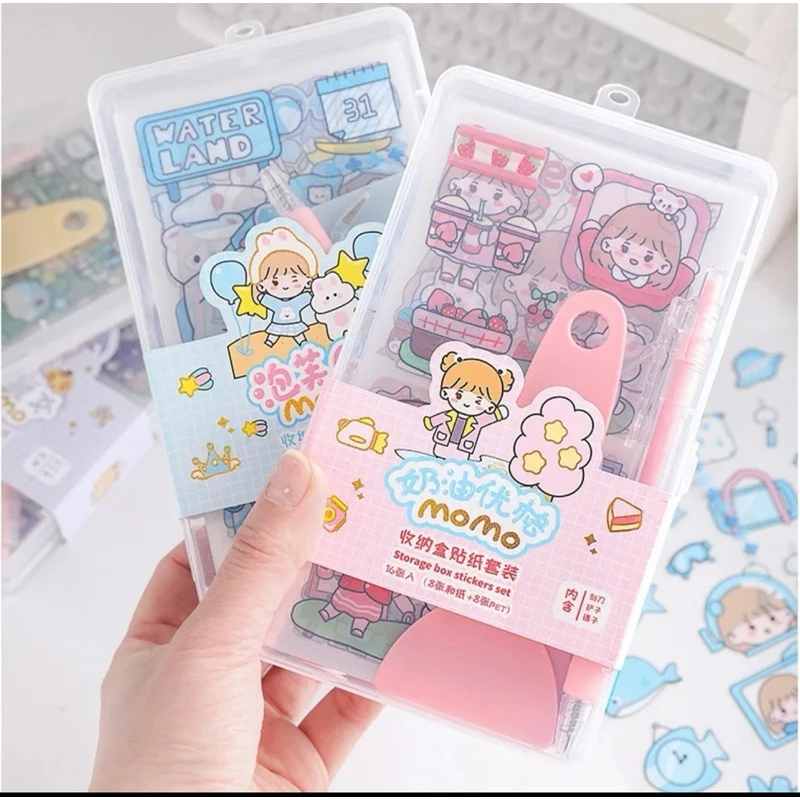 Jual Sticker Set Storage Box Kit Paket Kotak Sticker isi 16 lembar ...