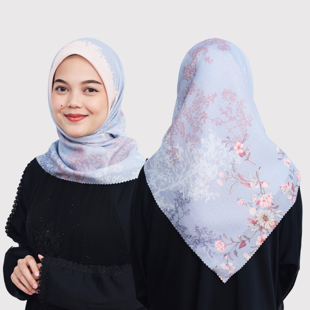 Jual SHIFA HIJAB [FLORAL SERIES] KERUDUNG MOTIF JILBAB VOAL SEGI EMPAT ...
