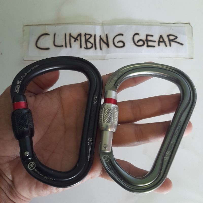 Jual CARABINER PETZL WILLIAM HMS ALLOY SCREW SECOND LIKE NEW BEKAS ...