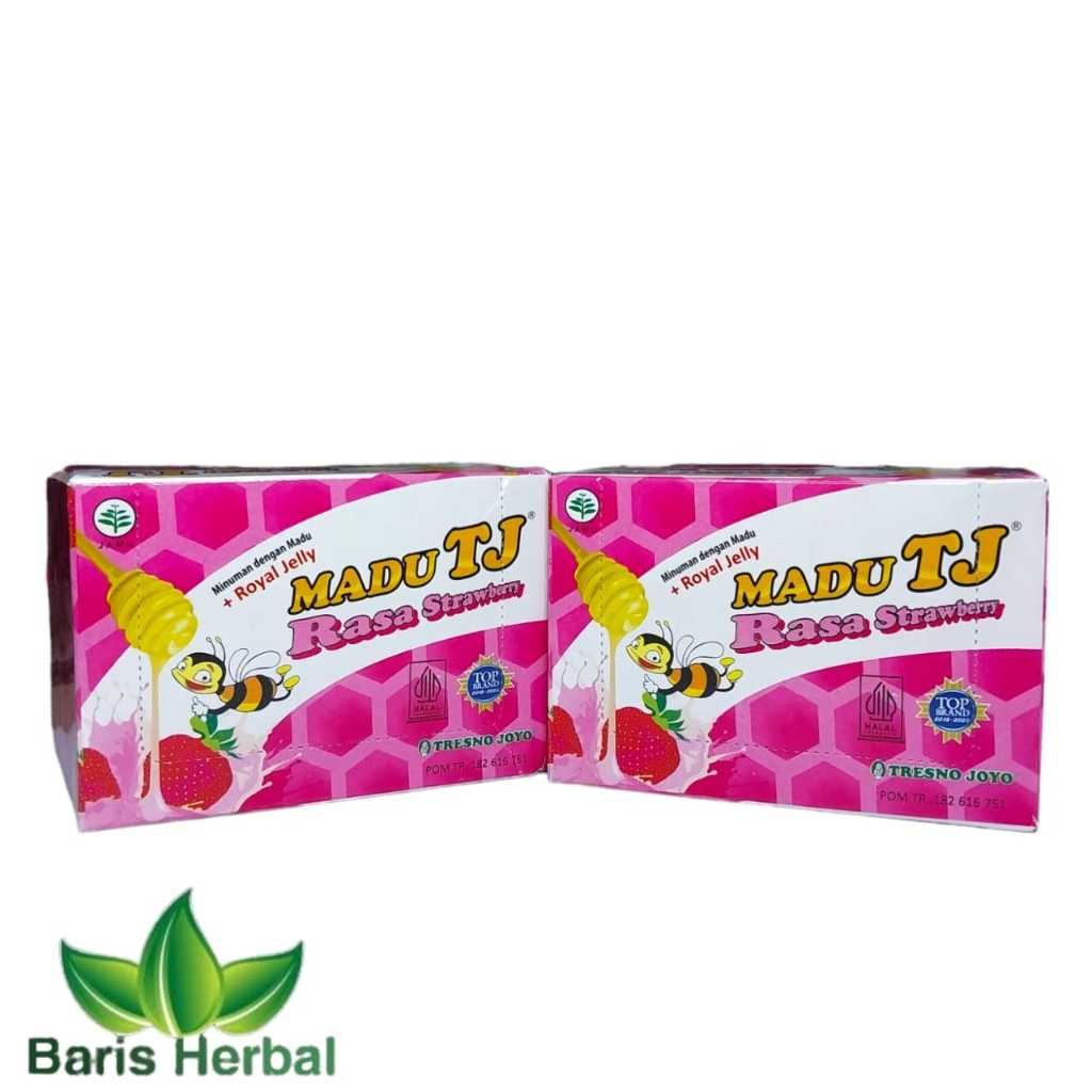 Jual Madu Tj Sachet Rasa Strawberry isi 12 Sachet | Madu Strawbery ...