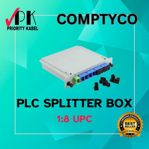 Jual Passive Splitter PLC BOX FO 1:8 SC UPC COMPTYCO Fiber Optik Pasif ...