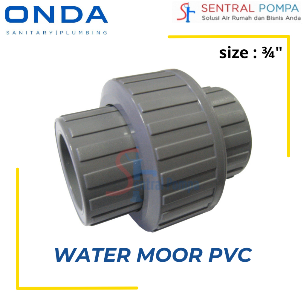 Jual Water Mur Onda PVC 3/4" Union Socket Water Moor Polos 3/4 Inch ...