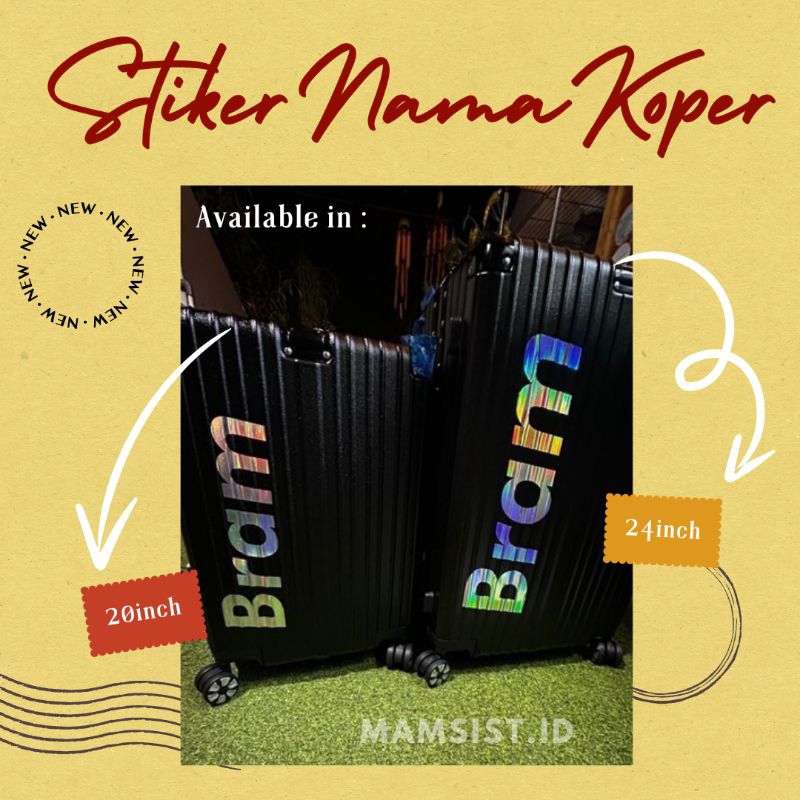 Jual STICKER NAMA KOPER/STIKER NAMA KOPER/PERSONALISED SUITCASE STICKER ...